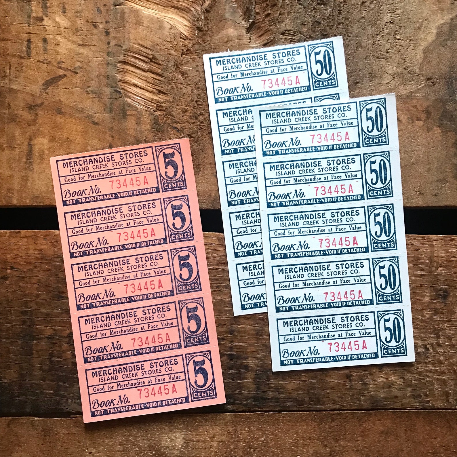 Vintage Merchandise Tickets 8 Sheets 40 Tickets Vintage - Etsy