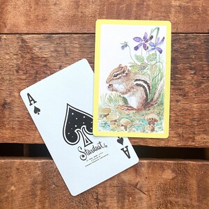 Vintage Chipmunk Playing Cards - Set of 6 - Paper Ephemera, Junk ...