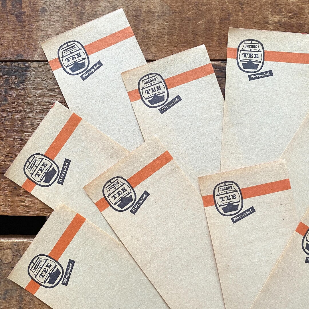 Vintage Unused Jacobs Tee Paper Sheets - Set of 10 Sheets - Writing ...