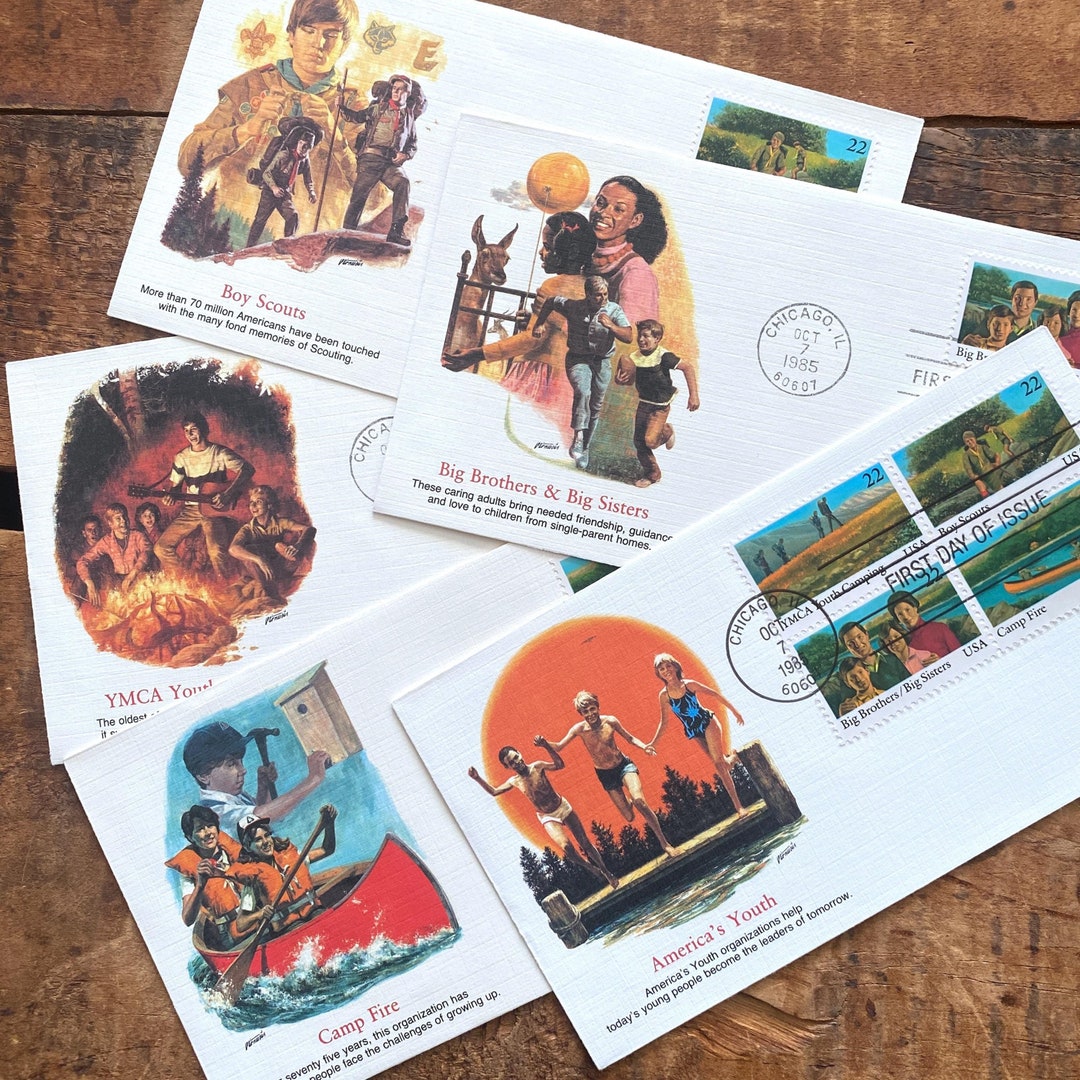 Vintage Unused 1980s First Day Issue Envelopes - Set of 5 - Paper ...