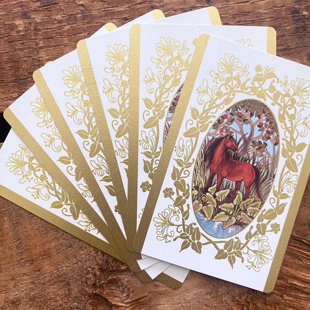 Vintage Horse in Nature Playing Cards - Set of 6 - Etsy