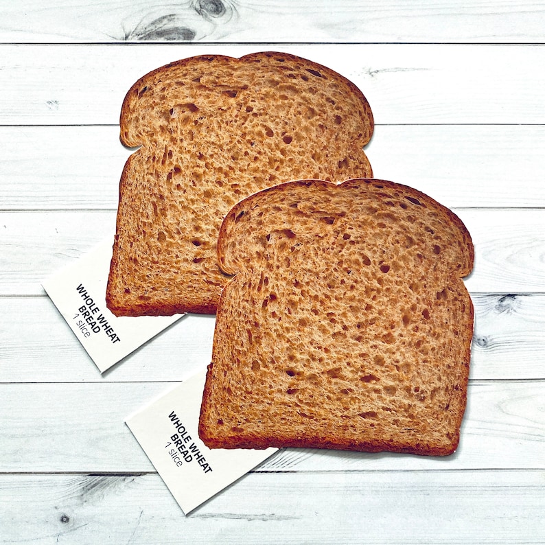 Vintage 1990s Bread Die Cut - Select Option - School Dietary Flash Card ...