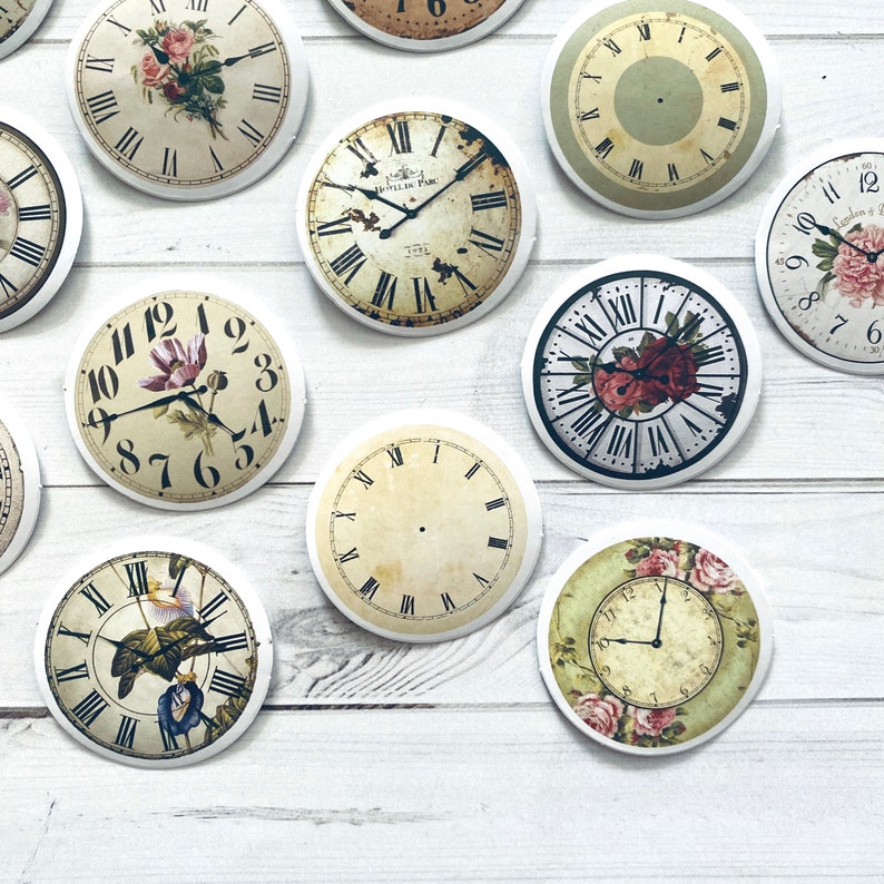 Clock Stickers Set of 45 Clock Face Dials Junk Journal - Etsy