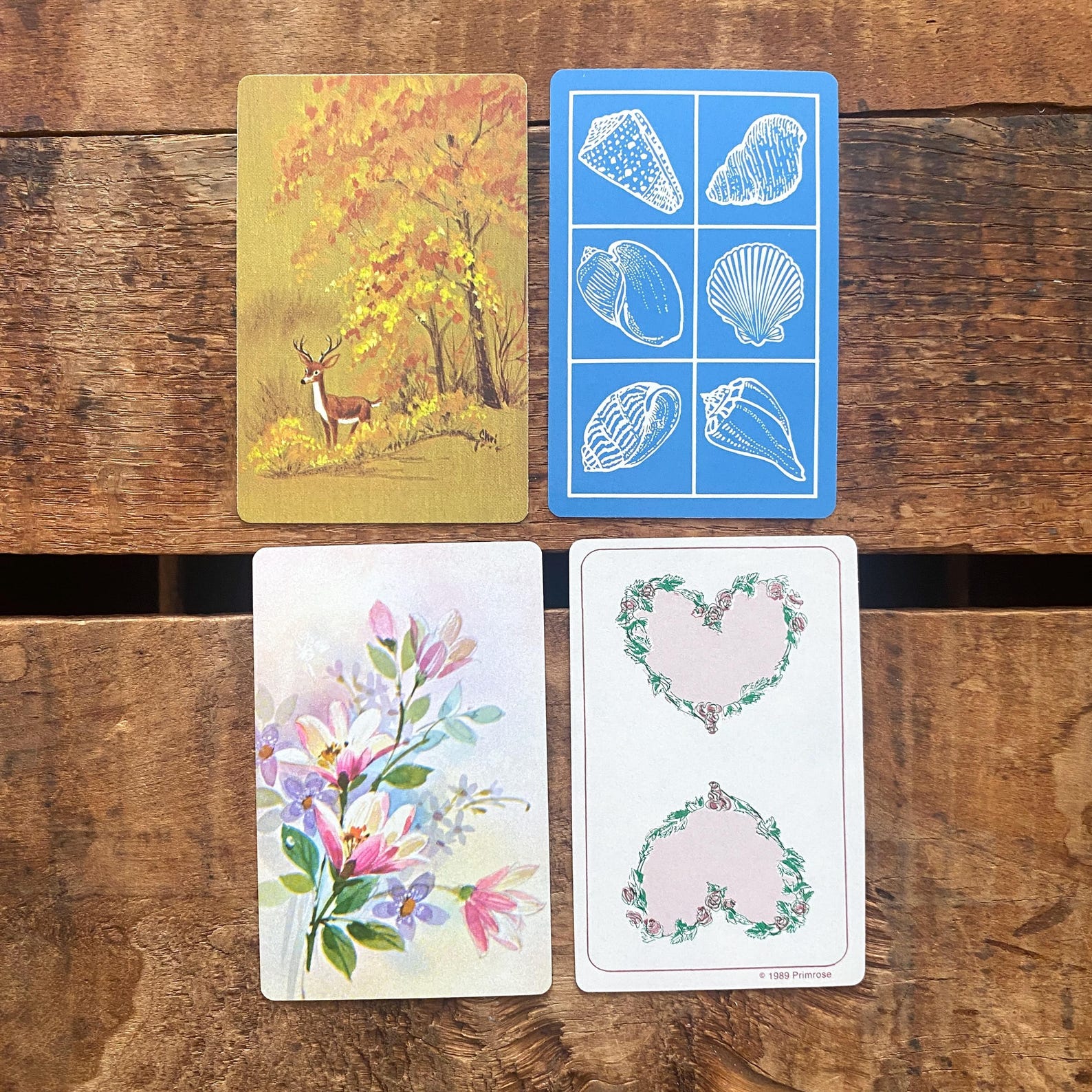 Vintage Playing Cards - Playable Full Deck, Set of 52 - Children Cards ...