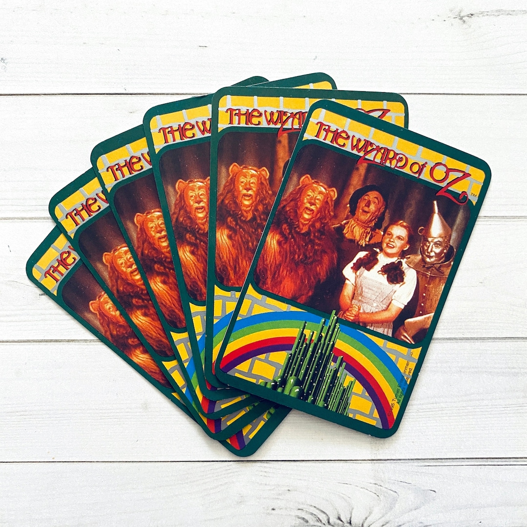 Vintage 90s Wizard of Oz Playing Cards - Set of 6 - Etsy