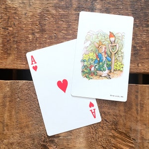 Vintage Peter Rabbit Playing Cards - Set of 6 - Bunny Cards, Paper ...