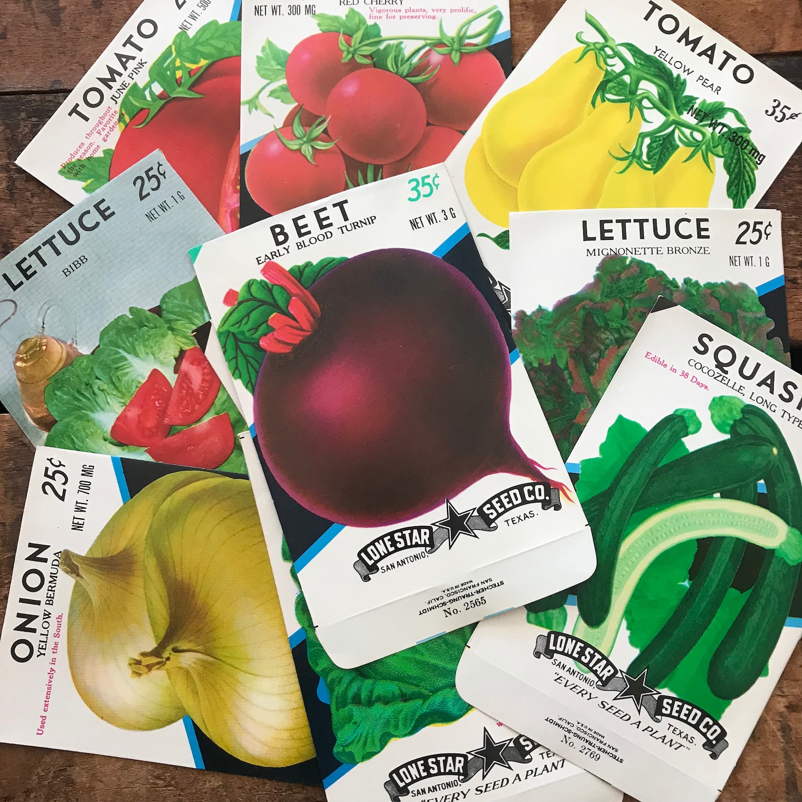 Vintage Vegetable Seed Packets EMPTY Set of 10 Vintage | Etsy