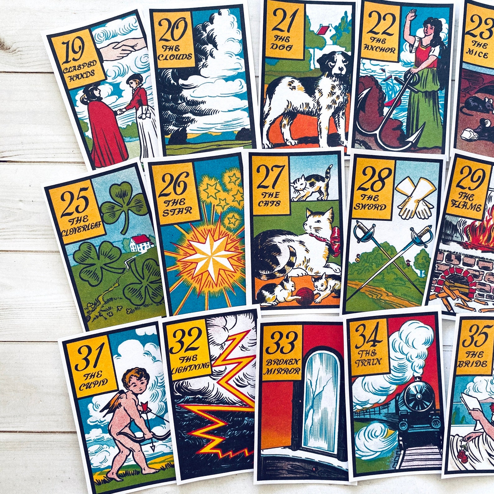 Vintage Tarot Card Stickers Set of 36 Handmade Stickers - Etsy