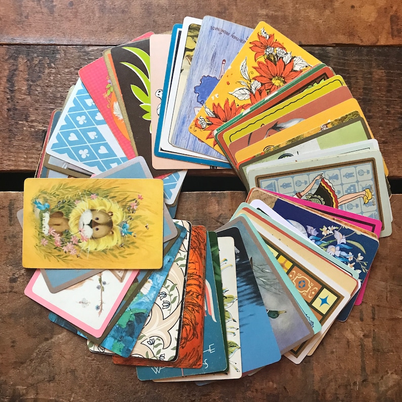 Vintage Playing Cards Assorted Set of 50 Vintage Cards - Etsy Australia