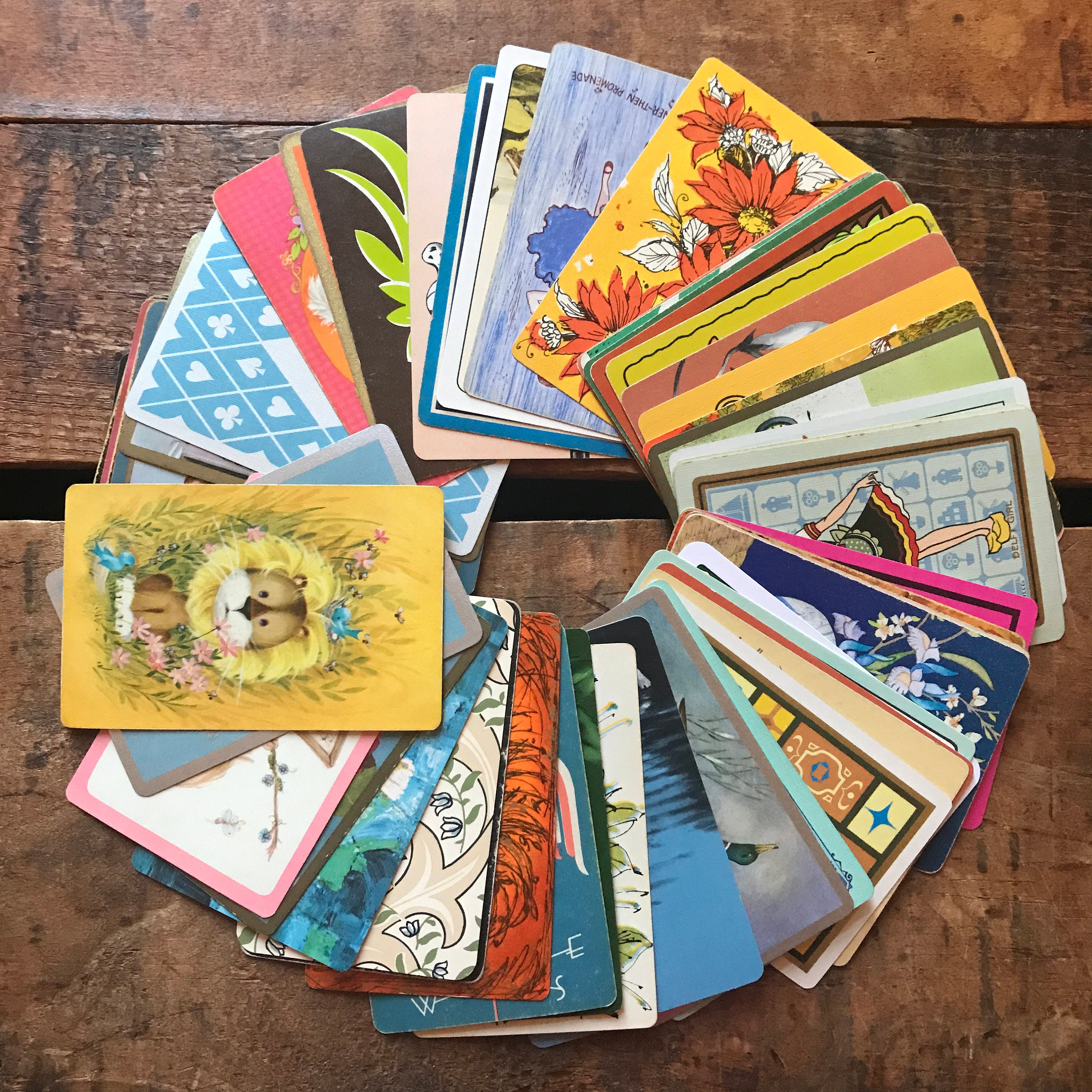 Vintage Playing Cards Assorted Set of 50 Vintage Cards - Etsy