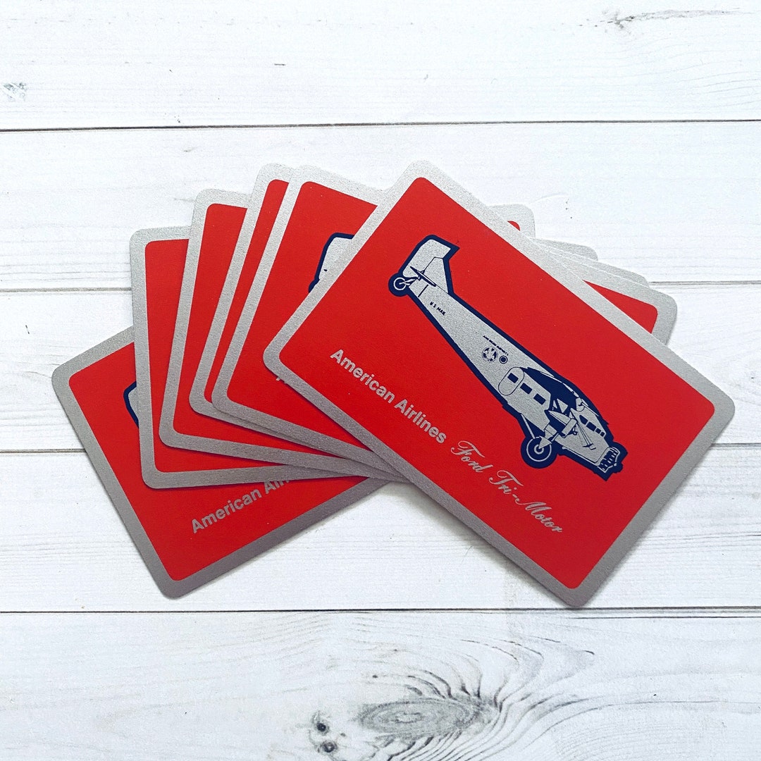 Vintage Playing Cards - Set of 6 - American Airlines Cards, US Mail ...