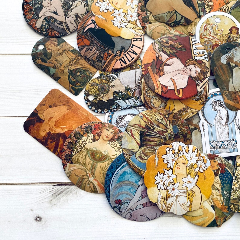 Art Deco Stickers Set of 46 Small Journal Sticker Face - Etsy