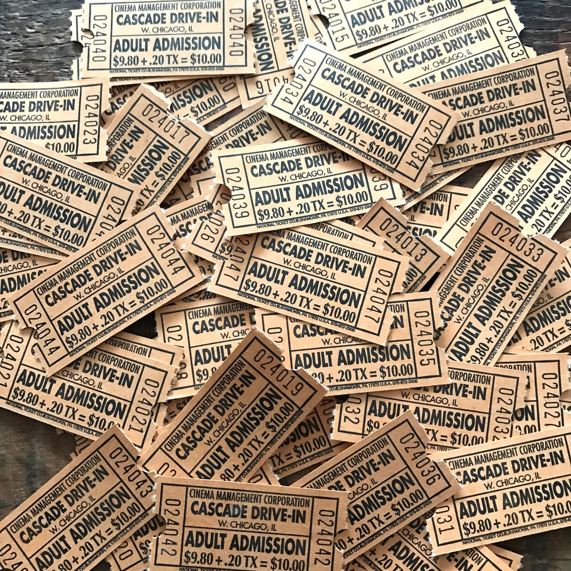 Vintage Tickets 20 Tickets Vintage Movie Tickets Vintage | Etsy