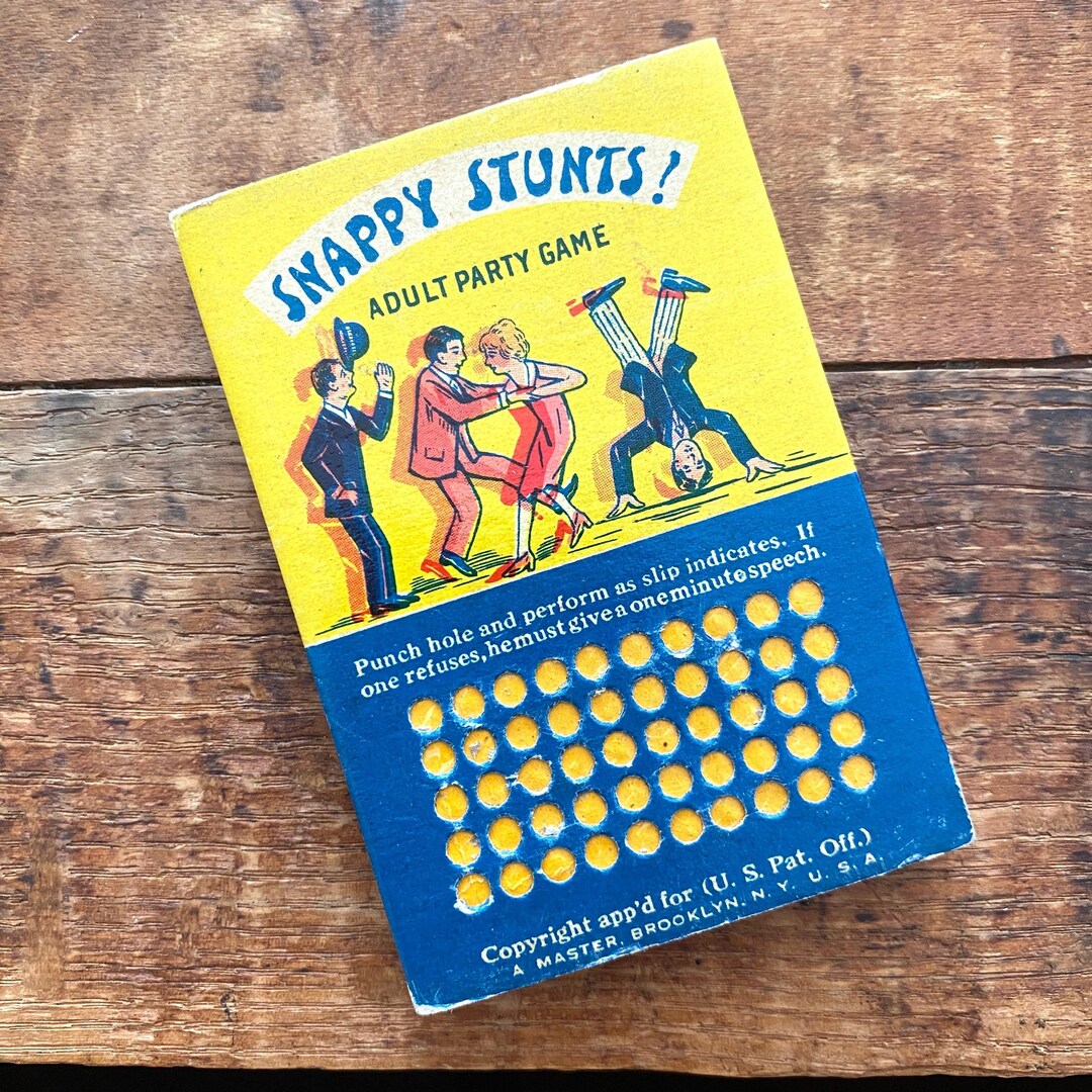 Vintage Unused 1950s Snappy Stunts Punch Board Old Punchboard, Game of ...