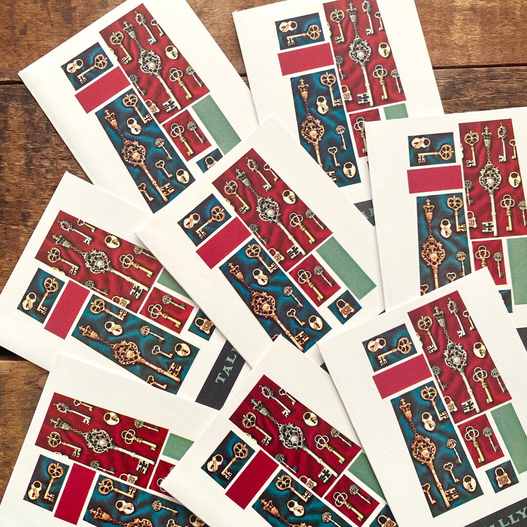 Vintage Unused Keys Tally Cards - Set of 8 - Junk Journal, Paper ...