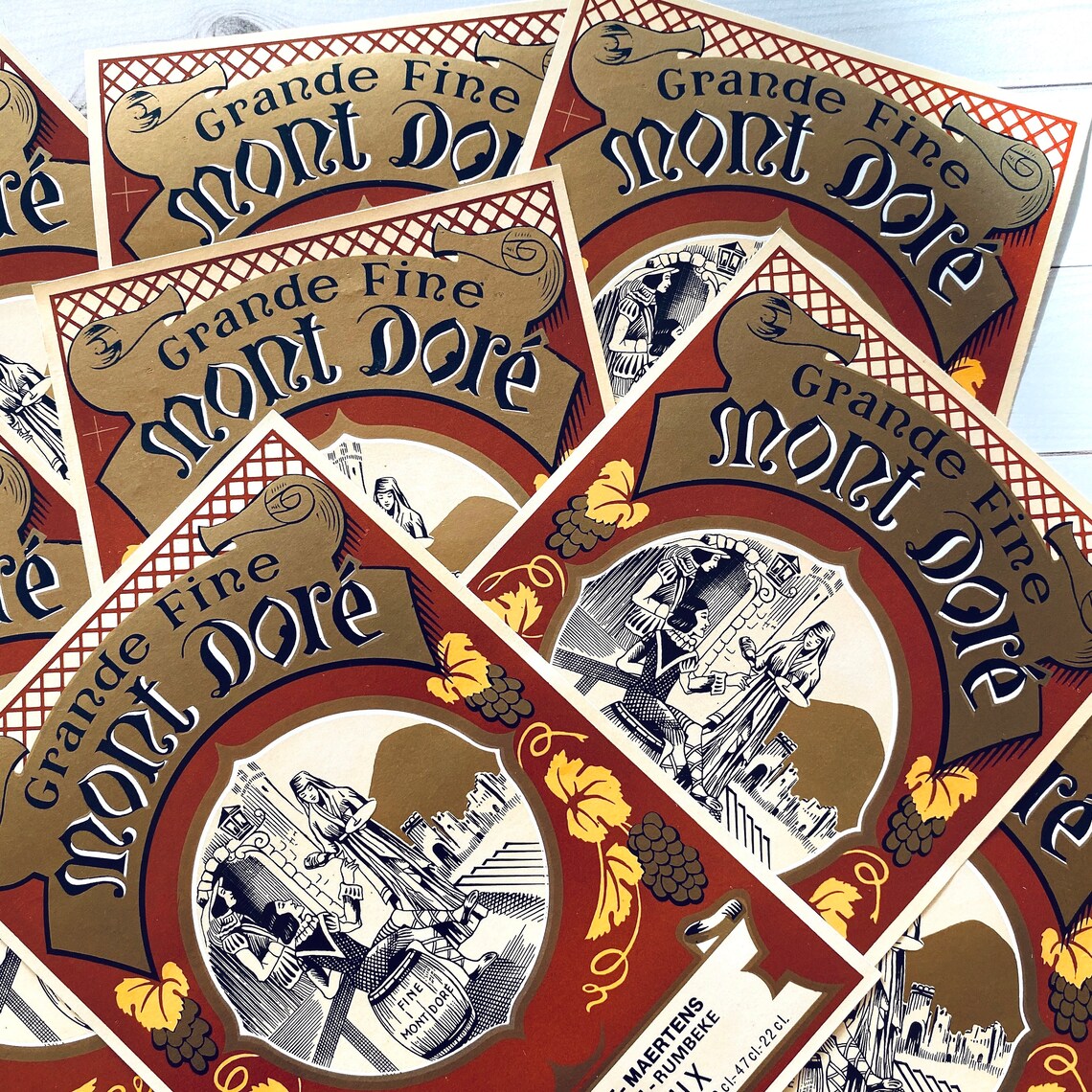 Vintage French Labels Set of 5 Vintage Labels NOS Labels - Etsy