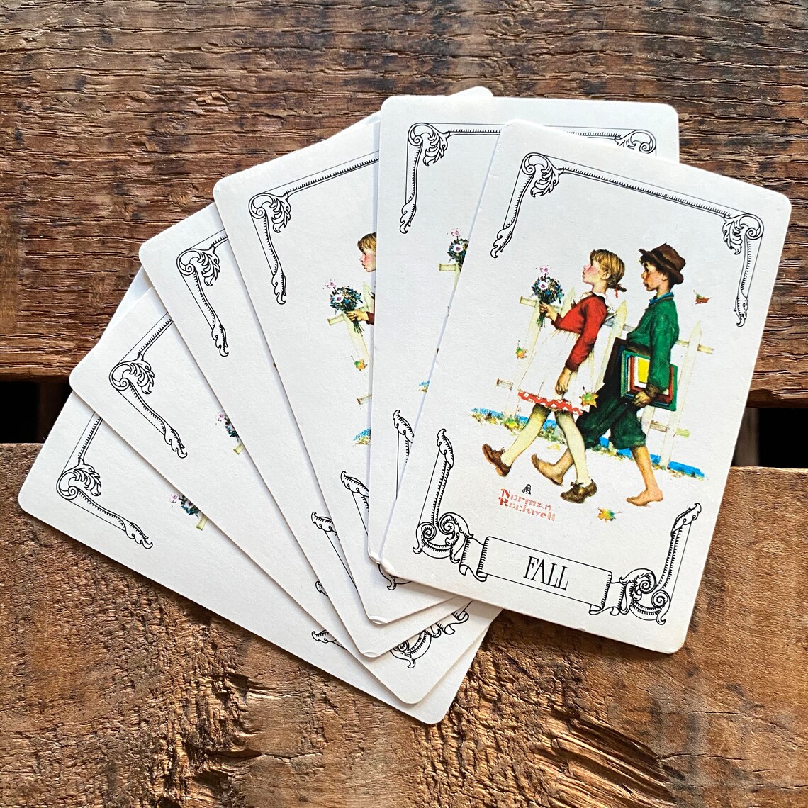 Vintage Playing Cards Set of 6 Vintage Cards Norman - Etsy