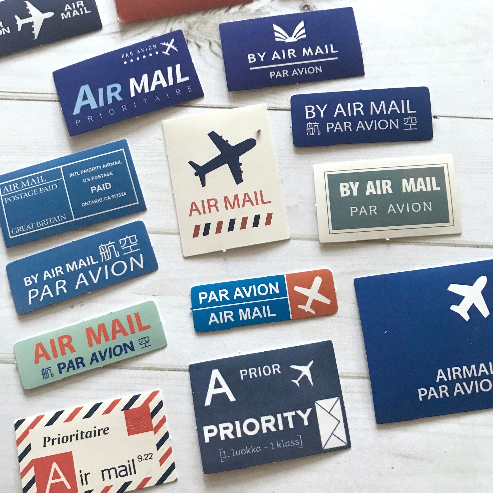 Air Mail Stickers Set of 45 Airmail Labels Par Avion | Etsy