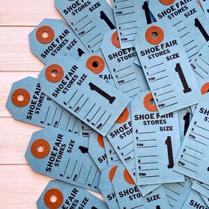Vintage Paper Tags - Set of 10 - Vintage Tags, Shoe Price Tags, Paper ...