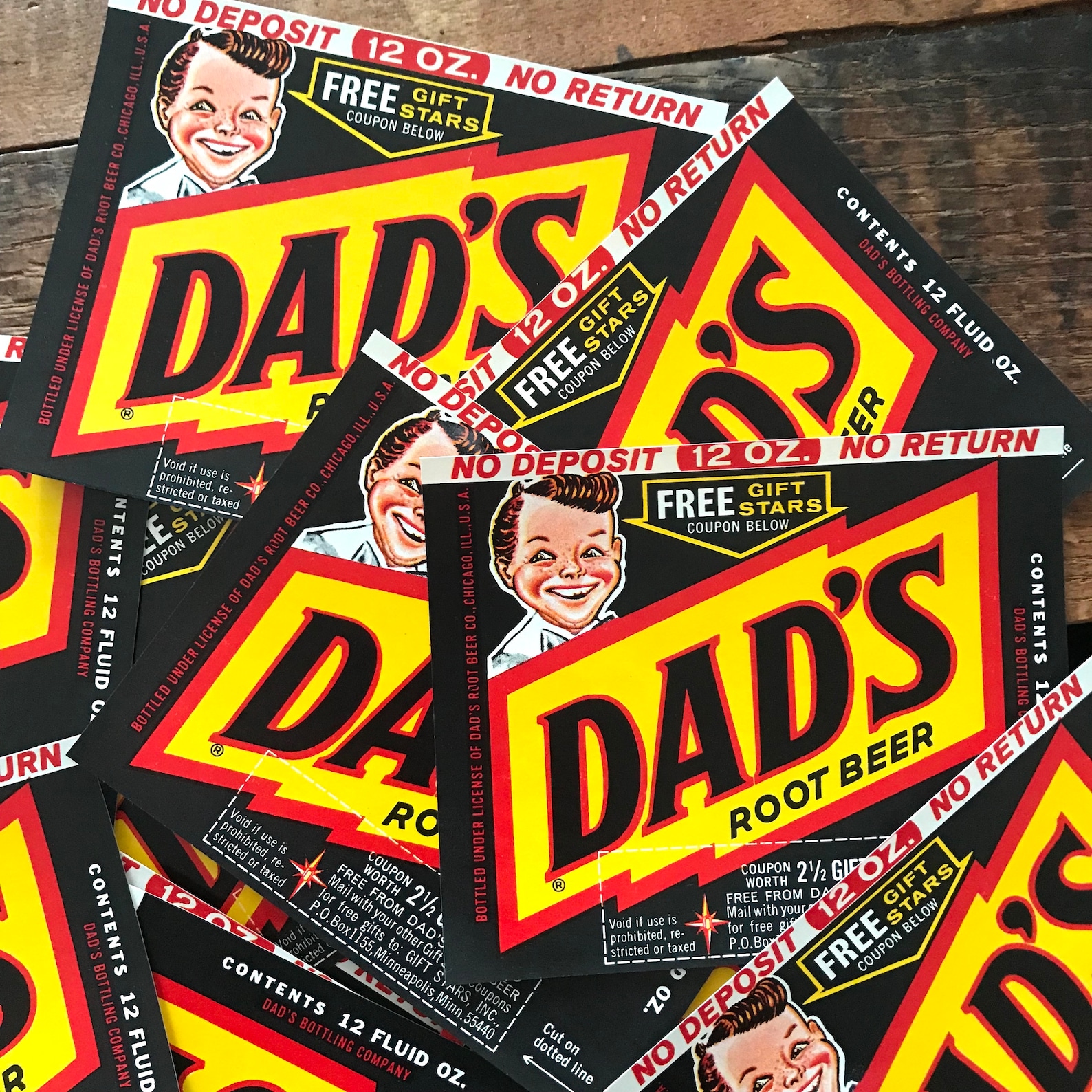 Vintage Dad's Root Beer Labels Set of 5 Vintage - Etsy