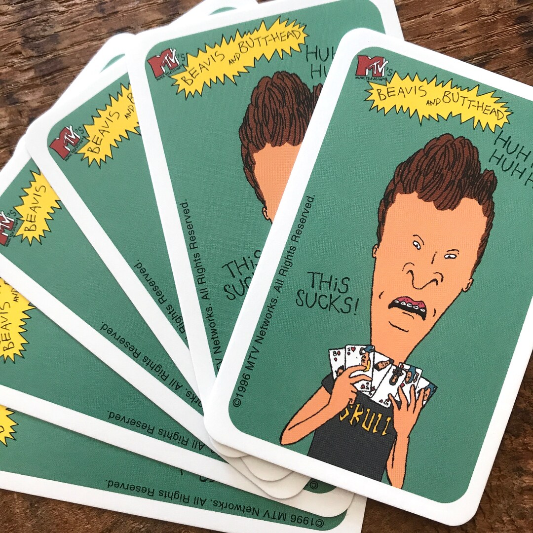 90s Playing Cards MTV Cards, Beavis and Butthead, Junk Journal Cards ...