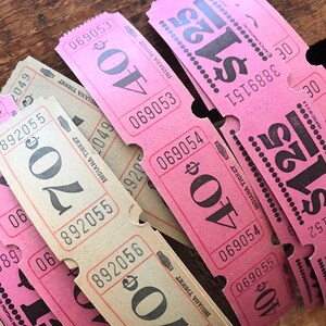 Vintage Tickets - Set of 36 - Vintage Carnival Tickets, Vintage Paper ...