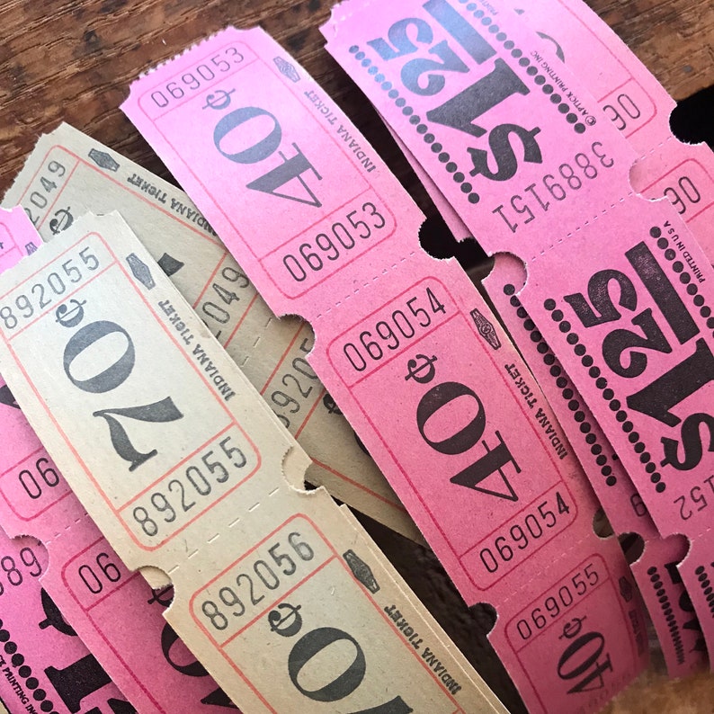 Vintage Tickets Set of 36 Vintage Carnival Tickets - Etsy