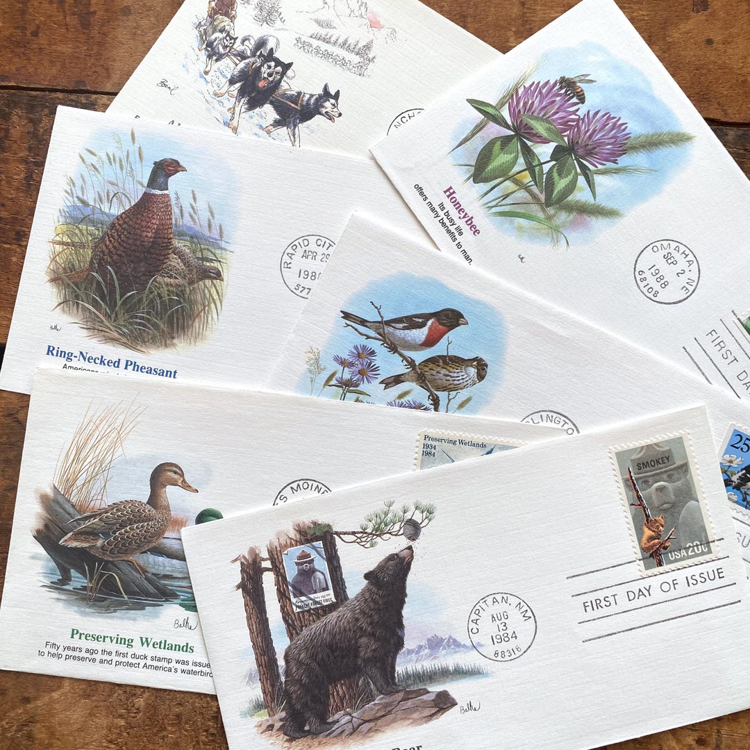 Vintage Unused 1980s First Day of Issue Envelope - Choose Animal ...