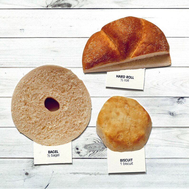 Vintage 1990s Bread Die Cut - Select Option - School Dietary Flash Card ...