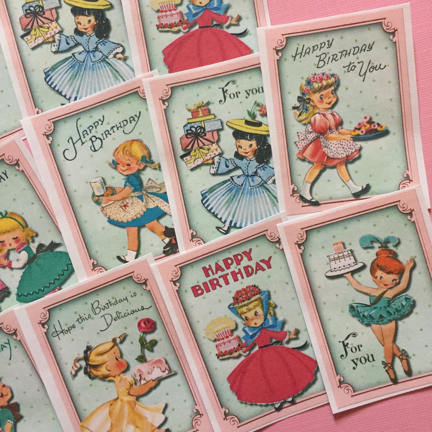 Birthday Stickers - Set of 18 - Handmade Junk Journal Stickers - Etsy