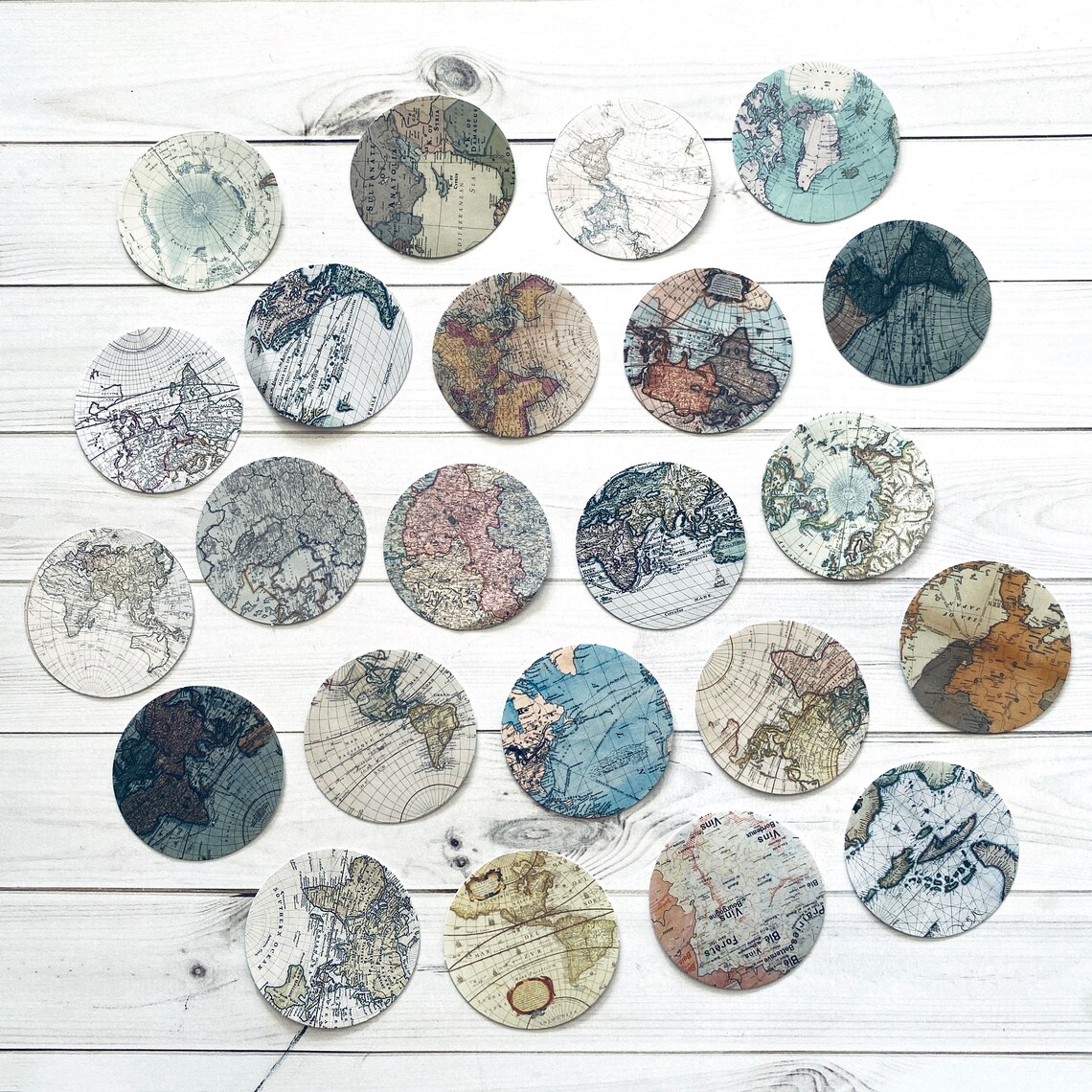 World Map Stickers Set of 46 Map Labels Junk Journal - Etsy