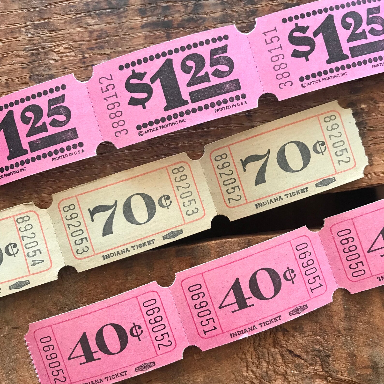 Vintage Tickets Set of 36 Vintage Carnival Tickets - Etsy