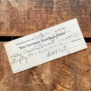 Vintage Bank Receipt Checks - Set of 8 - Junk Journal, Paper Ephemera ...