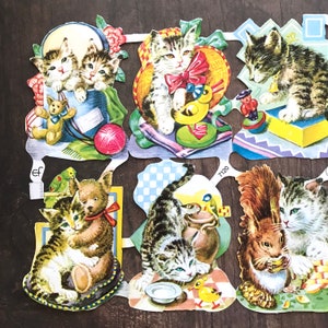 German Scraps - Cats, Kittens - Die Cuts, Cut Outs, Reproduction ...