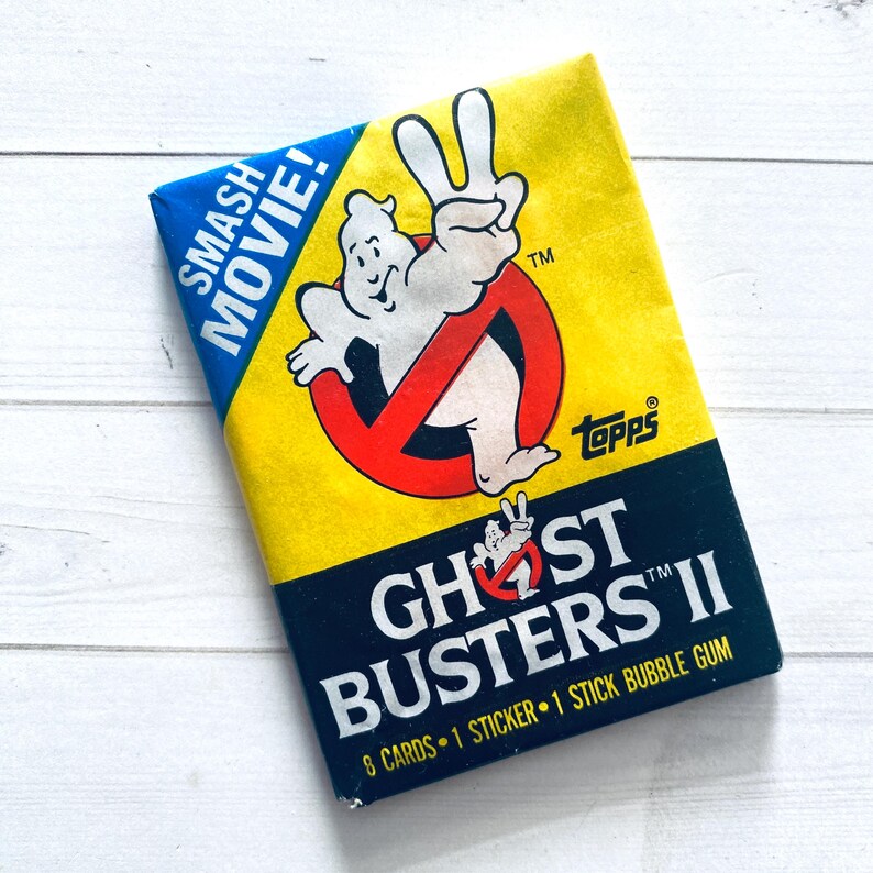 Vintage Ghostbusters 2 Wax Pack - 1 Pack - Junk Journal, Paper Ephemera ...