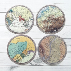World Map Stickers - Set of 15 - Junk Journal Ephemera Supply - Etsy