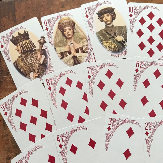 Vintage Playing Cards Set of 13 Vintage Cards Vintage - Etsy