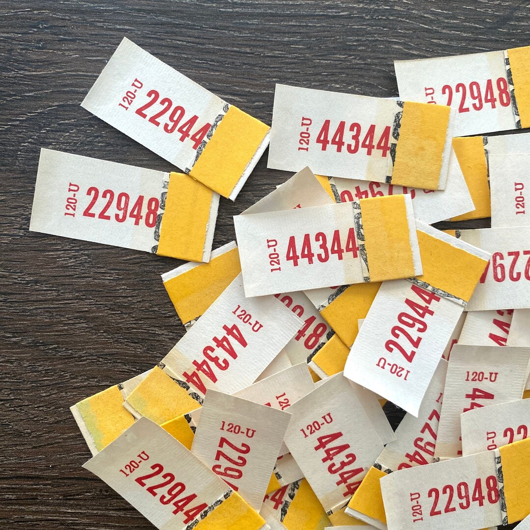 Vintage Bingo Pull Tabs - Set of 20 - Junk Journal, Vintage Ephemera ...