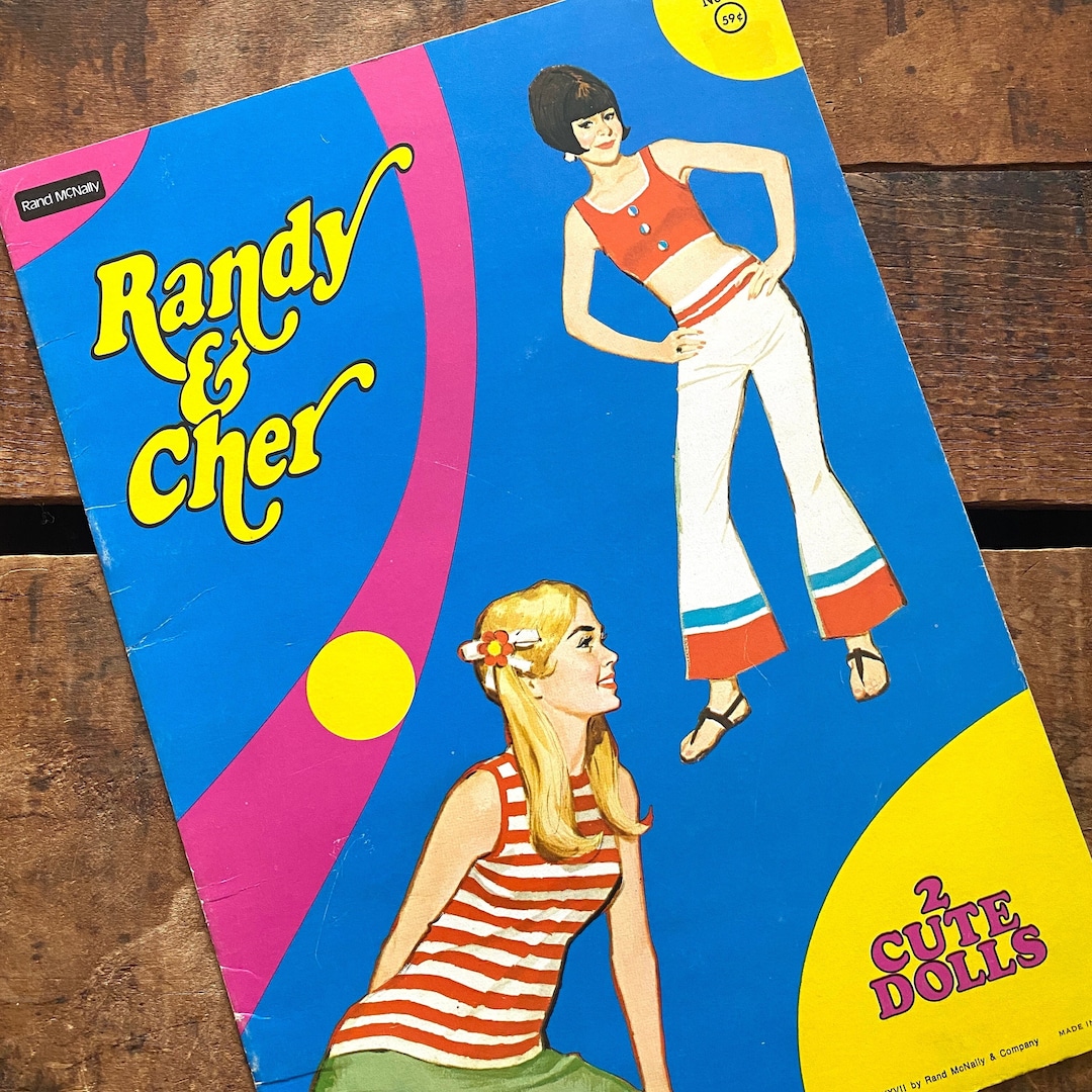 Vintage Unused Randy & Cher Paper Doll Book - Uncut - Children's Book ...