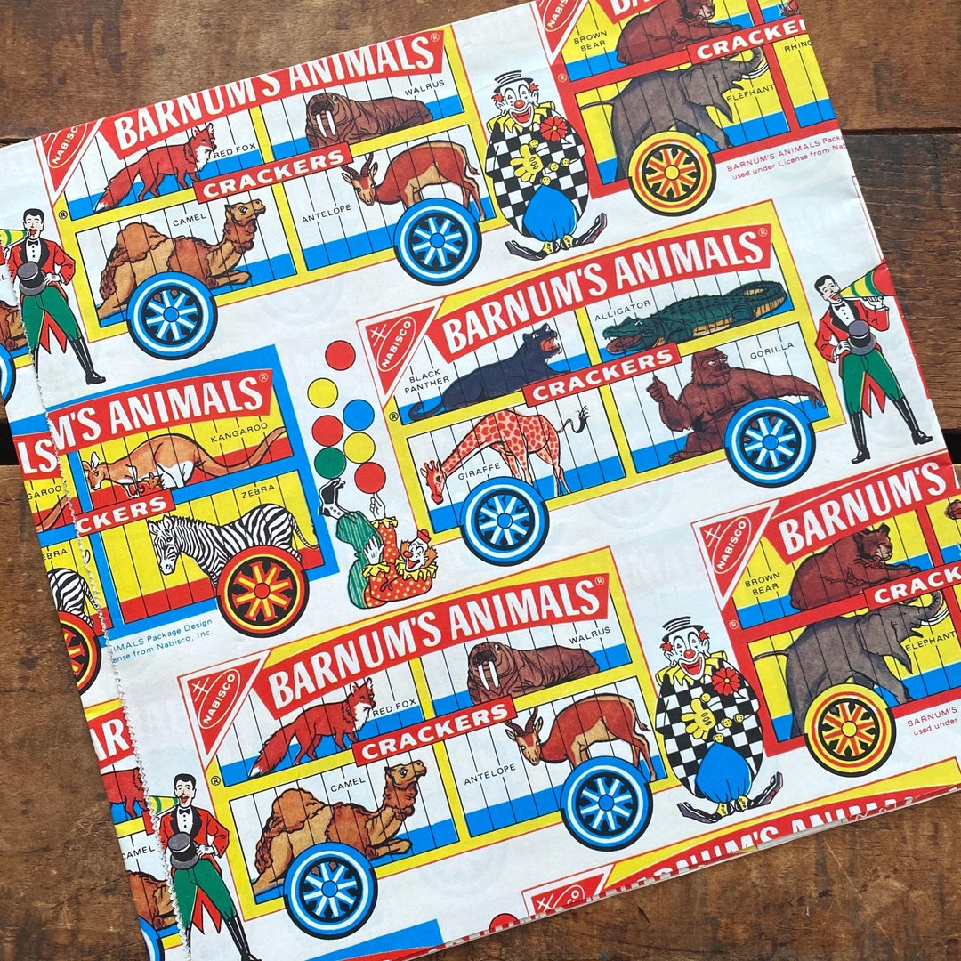 Vintage 80s Barnum's Circus Animals Gift Wrap - 1 Unused Sheet ...