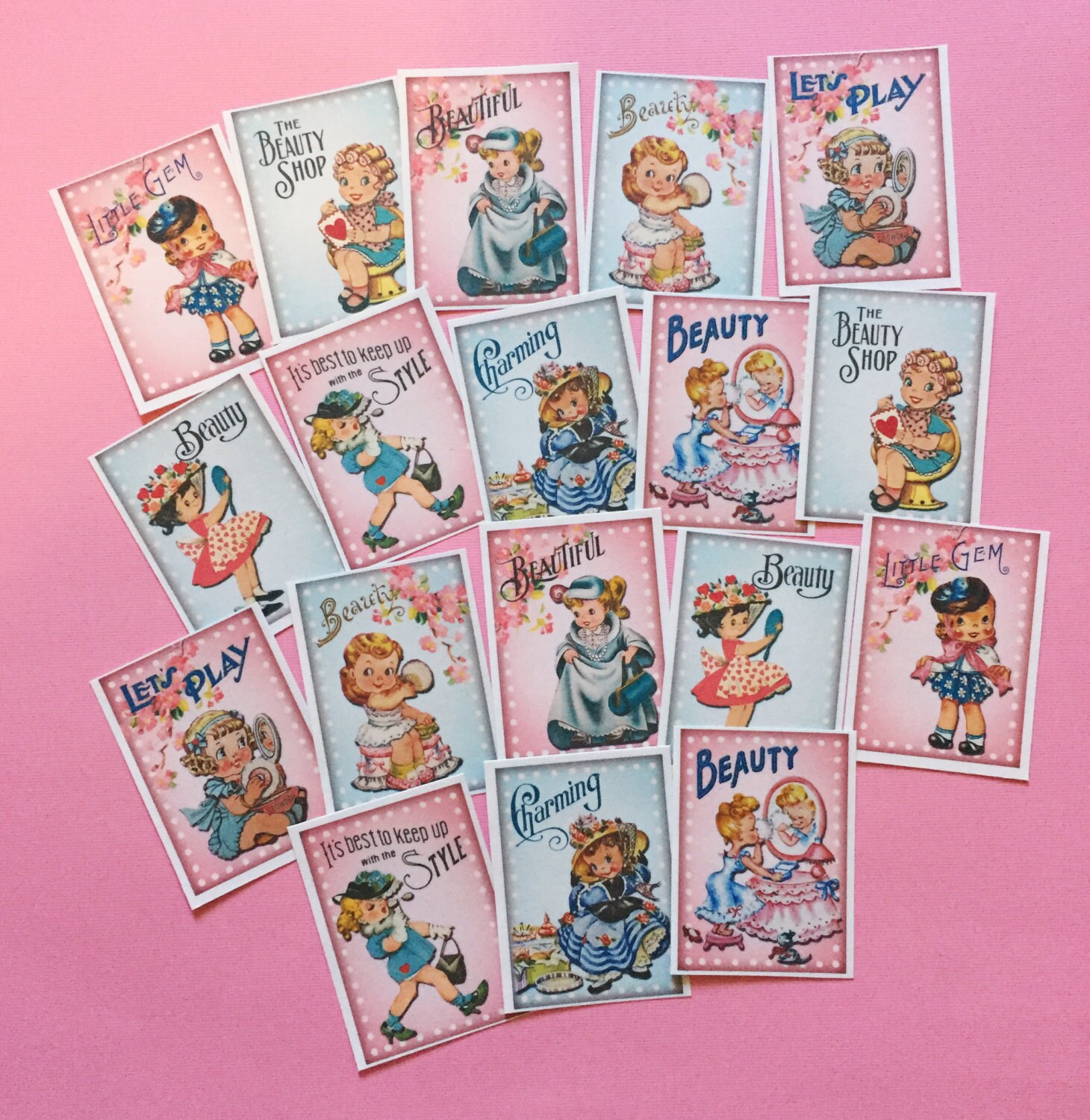 Beauty School Stickers Set of 18 Handmade Stickers | Etsy