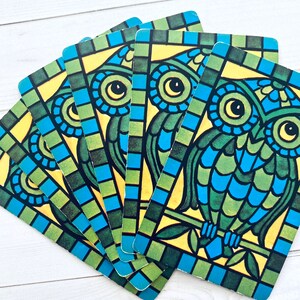 Owl Playing Cards - Set of 6 - Vintage Cards, Vintage Children Cards ...