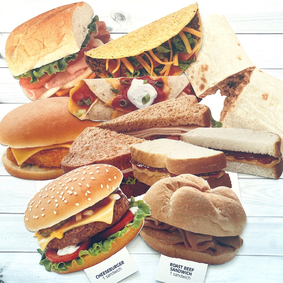 Vintage 1990s Food Die Cut - Select Option - School Dietary Flash Card ...