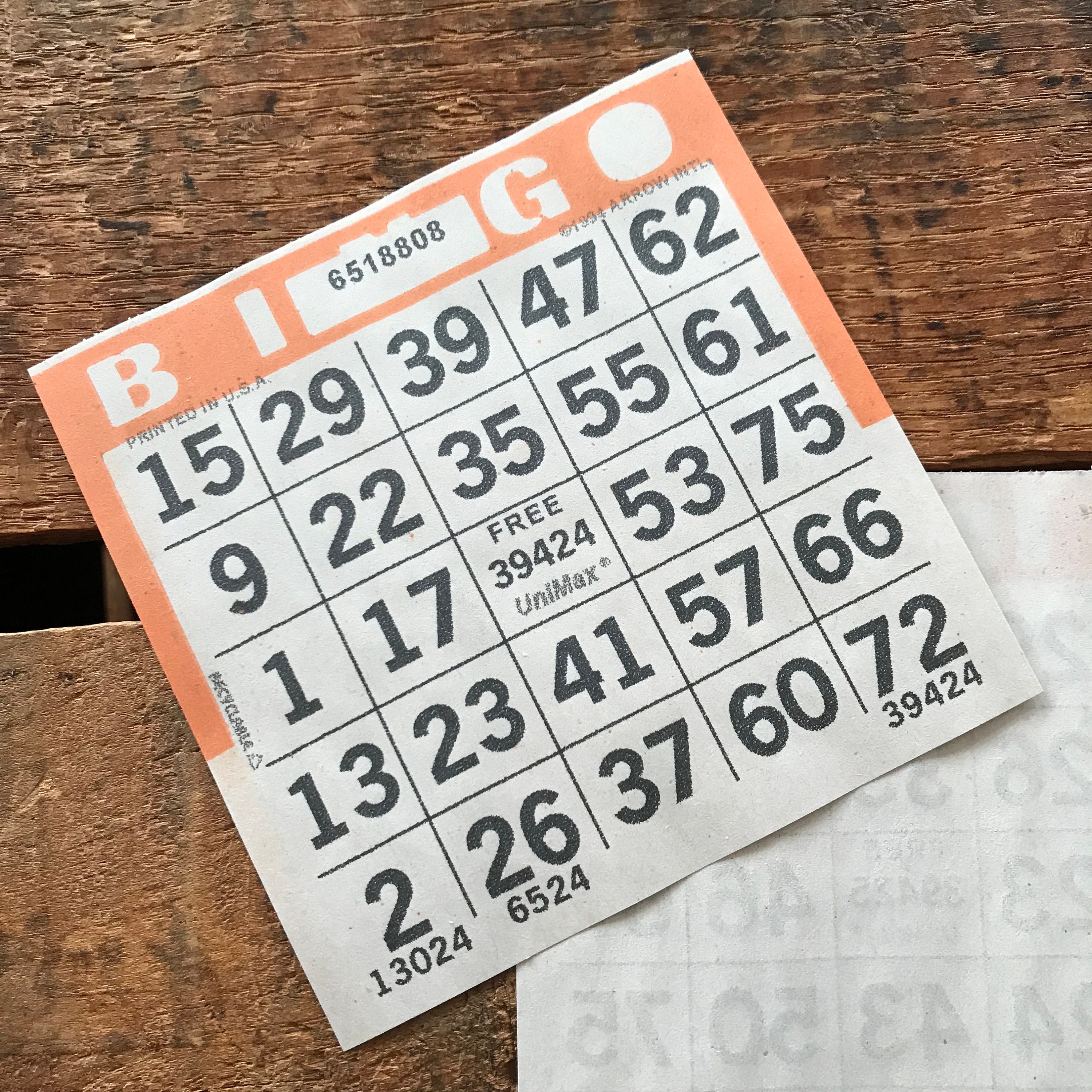 Orange Bingo Cards Set of 20 Bingo Sheets Junk Journal | Etsy