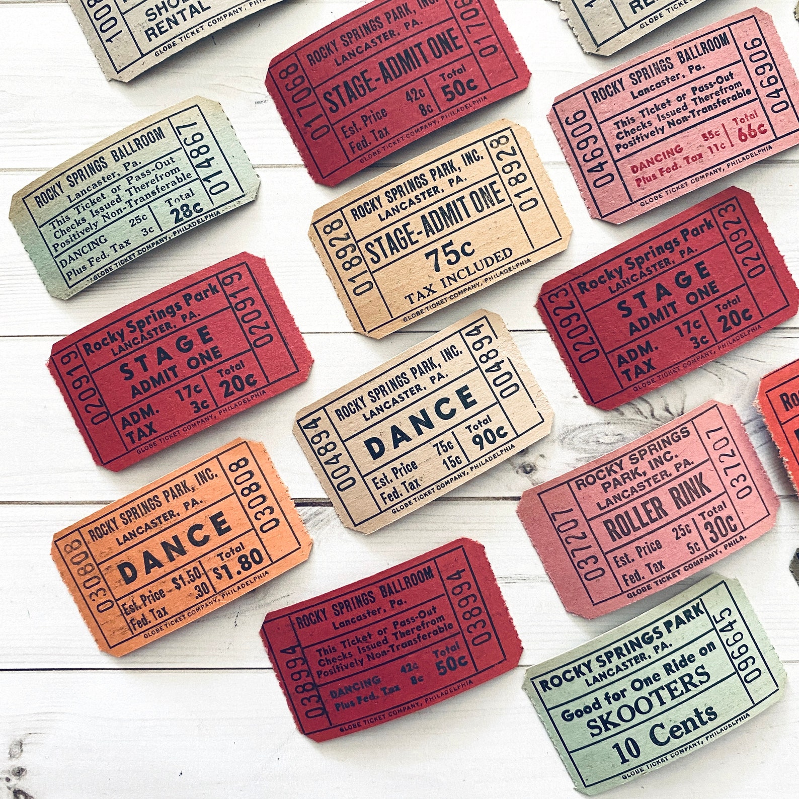 Vintage Tickets - 23 Tickets - Vintage Stage Tickets, Dance Theater ...