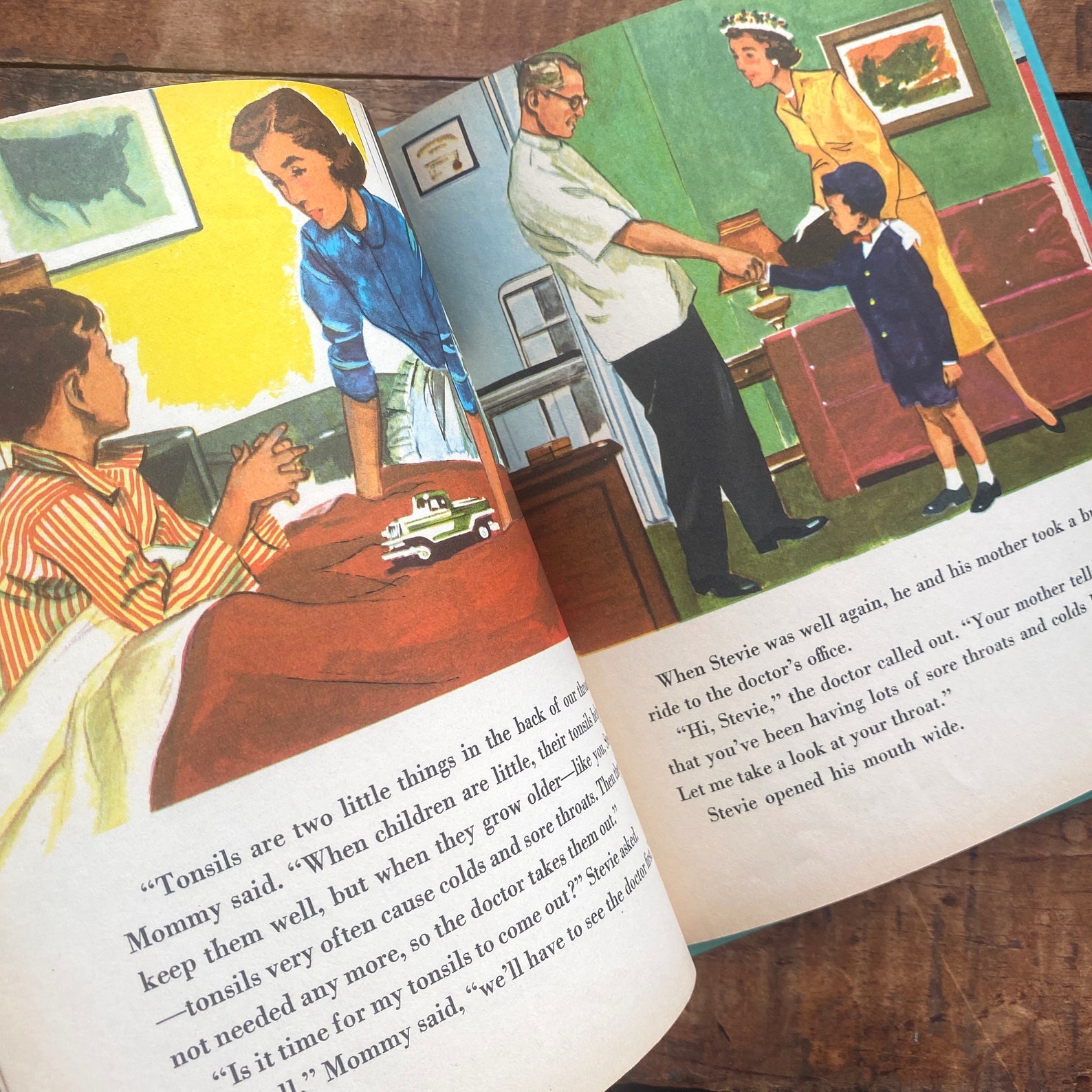 Vintage Visit to the Hospital Book - Children's Book, 1950s Wonder Book ...
