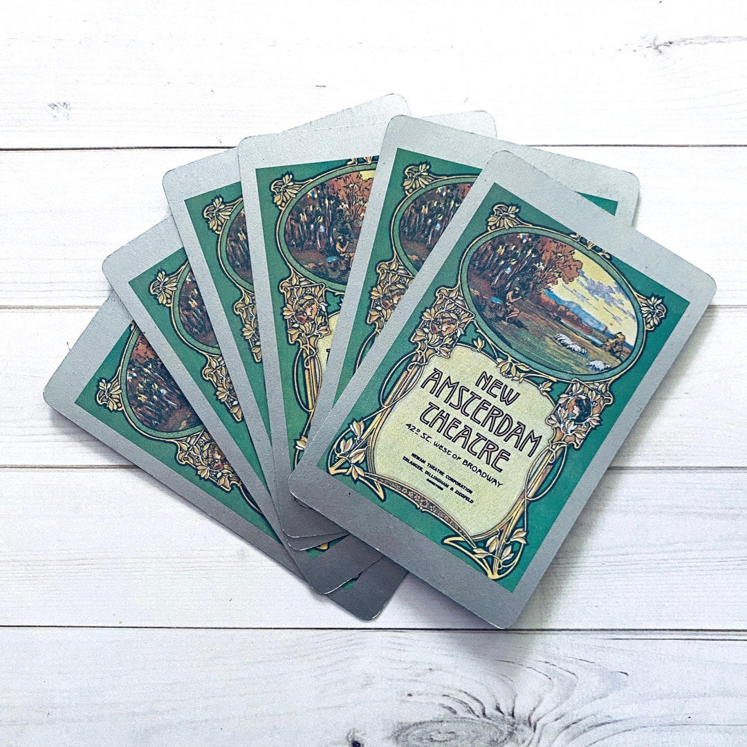 Vintage Playing Cards - Set of 6 - Vintage Cards, Art Deco Cards ...