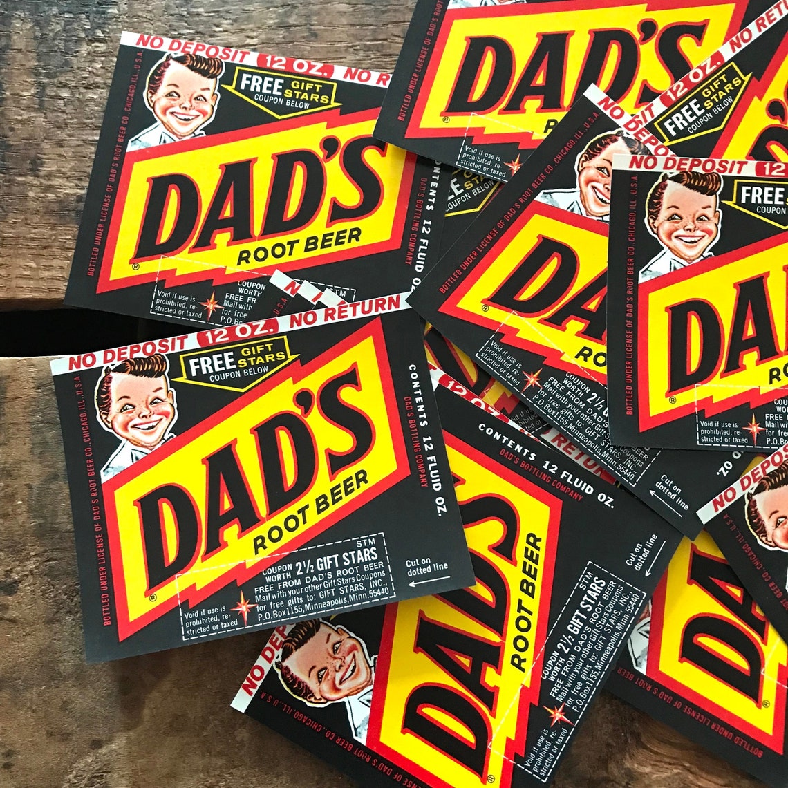 Vintage Dad's Root Beer Labels Set of 5 Vintage - Etsy