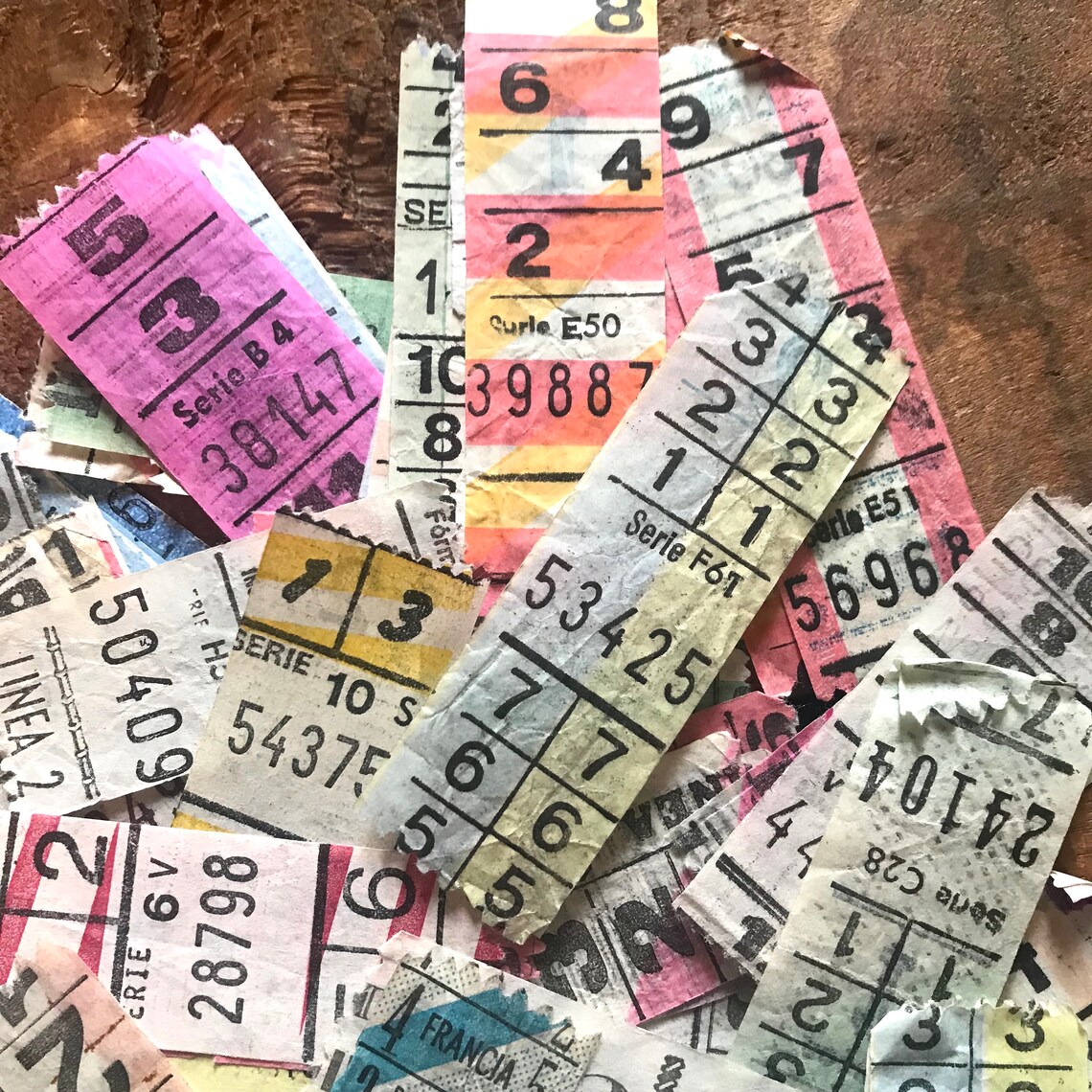 Vintage Bus Tickets - Set of 15 - Vintage Ticket Stubs, Vintage Paper ...