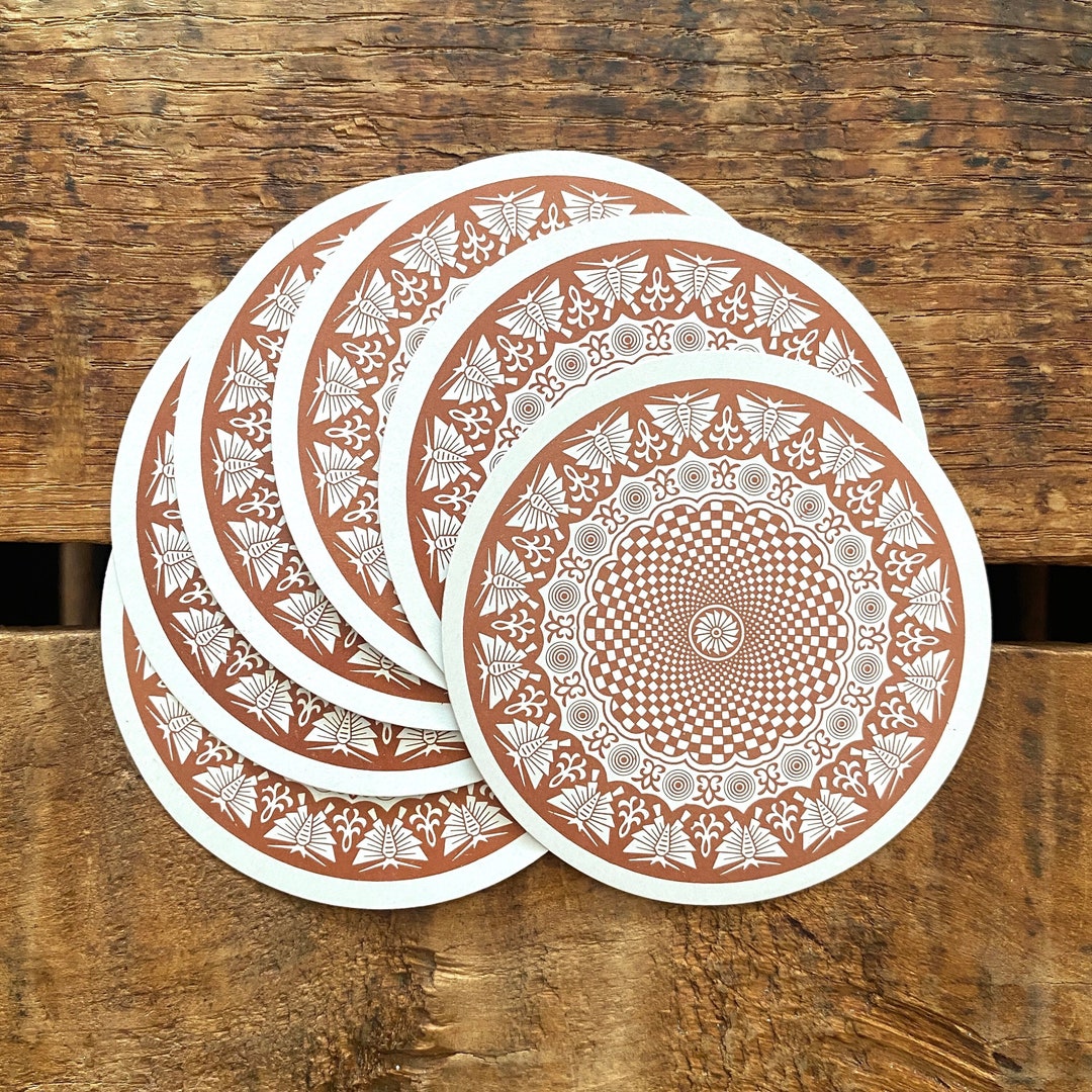 Vintage Playing Cards - Set of 6 - Round Cards, Paper Ephemera, Junk ...